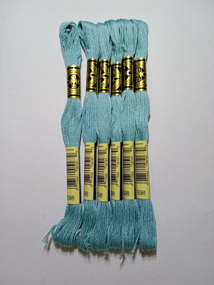"Набор ниток мулине, 8 м, 6 шт" DMC (Франция) арт. DMC-598_6