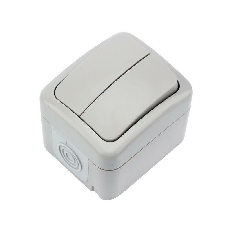Выключатель 2-кл. ОП Mini OG IP54 сер. Kranz KR-78-0833