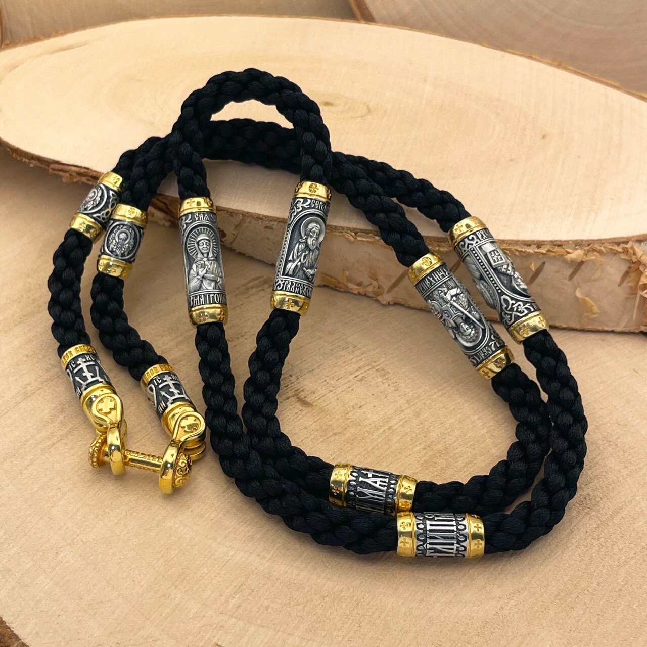 Шнур, серебро, 925 проба, чернение, золочение, оксидирование