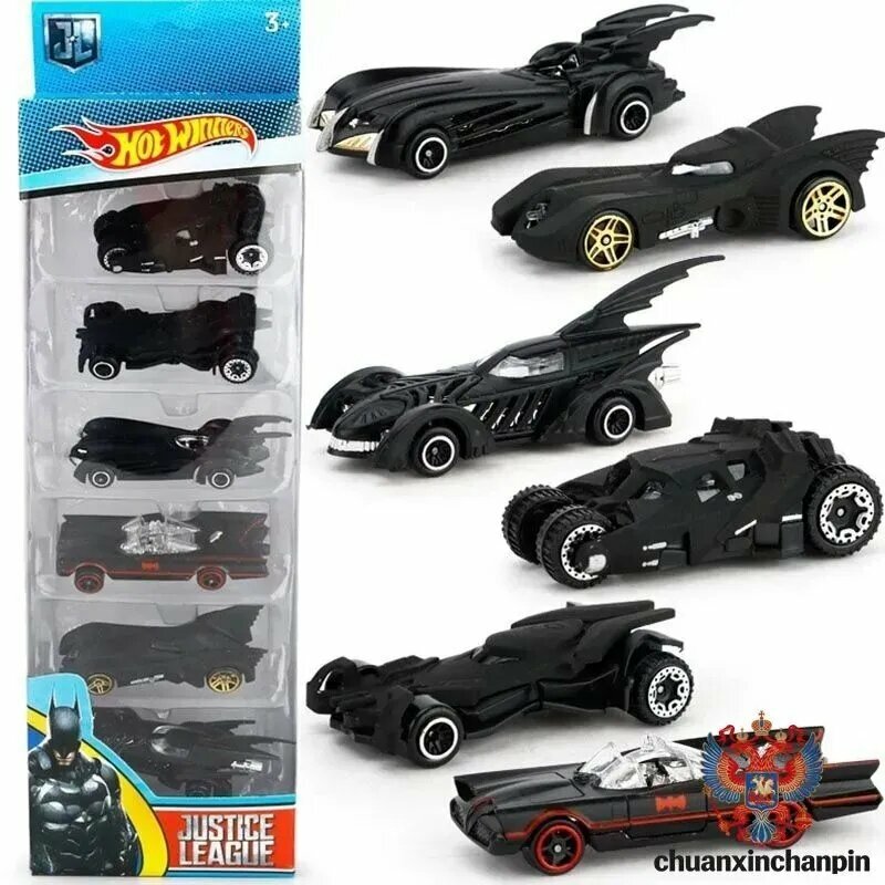 6 шт. Машинки-игрушки Batman Batmobile Patrol Avengers Justice League Diecast