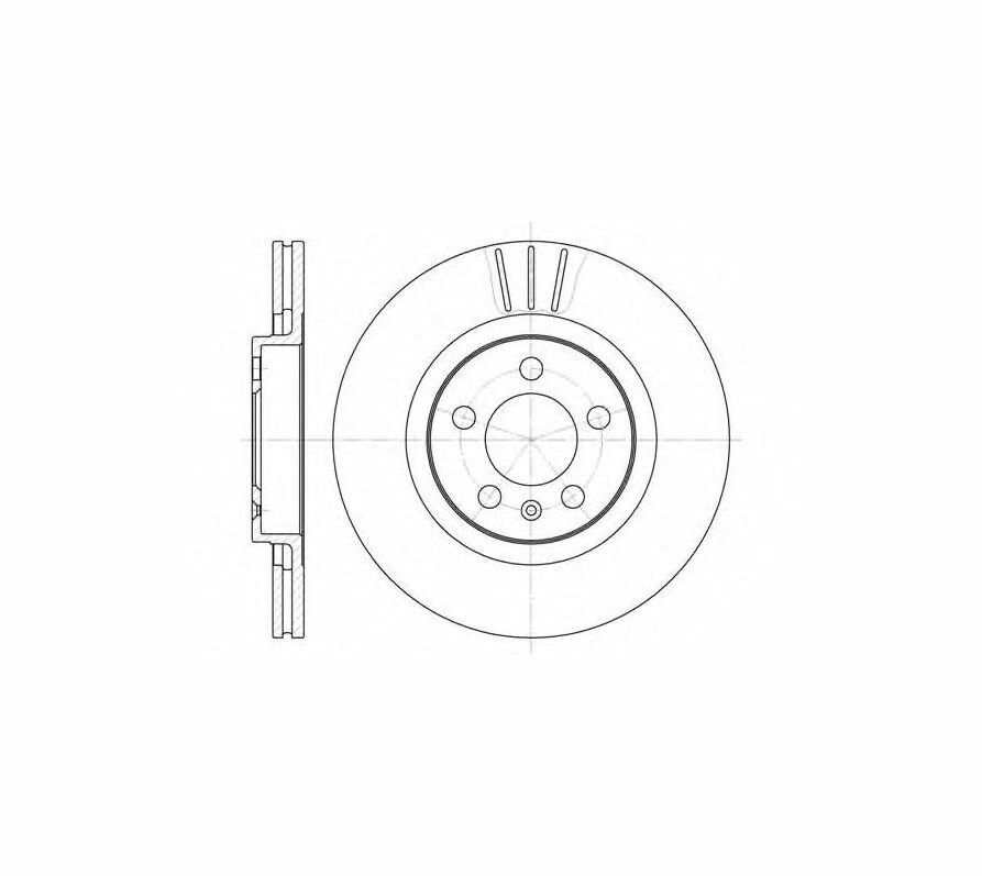 Диск тормозной передний 280мм Road House 654610 Audi A3 I 96-, Skoda Octavia (1U) 96-, VW Golf IV, V 97-