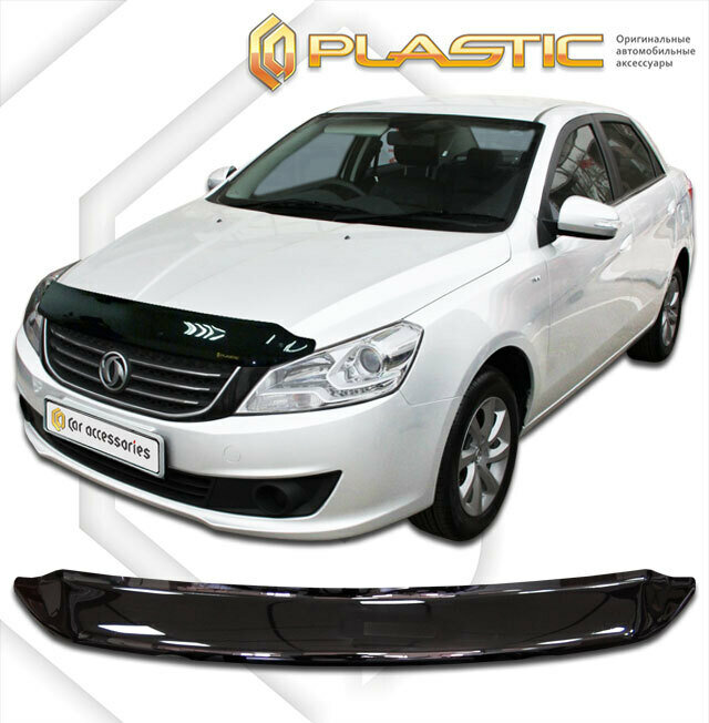 Дефлектор капота Dongfeng S30 2014-н. в. Черный глянцевый СА Пластик