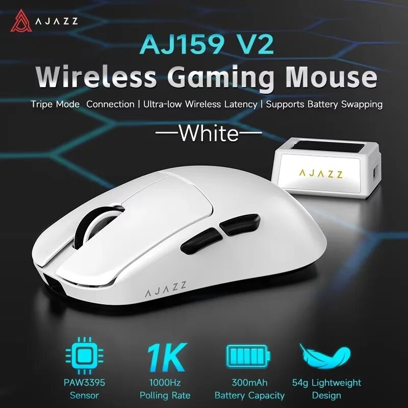 Беспроводная игровая мышь AJAZZ AJ159 V2 MC AJ159 V2 White