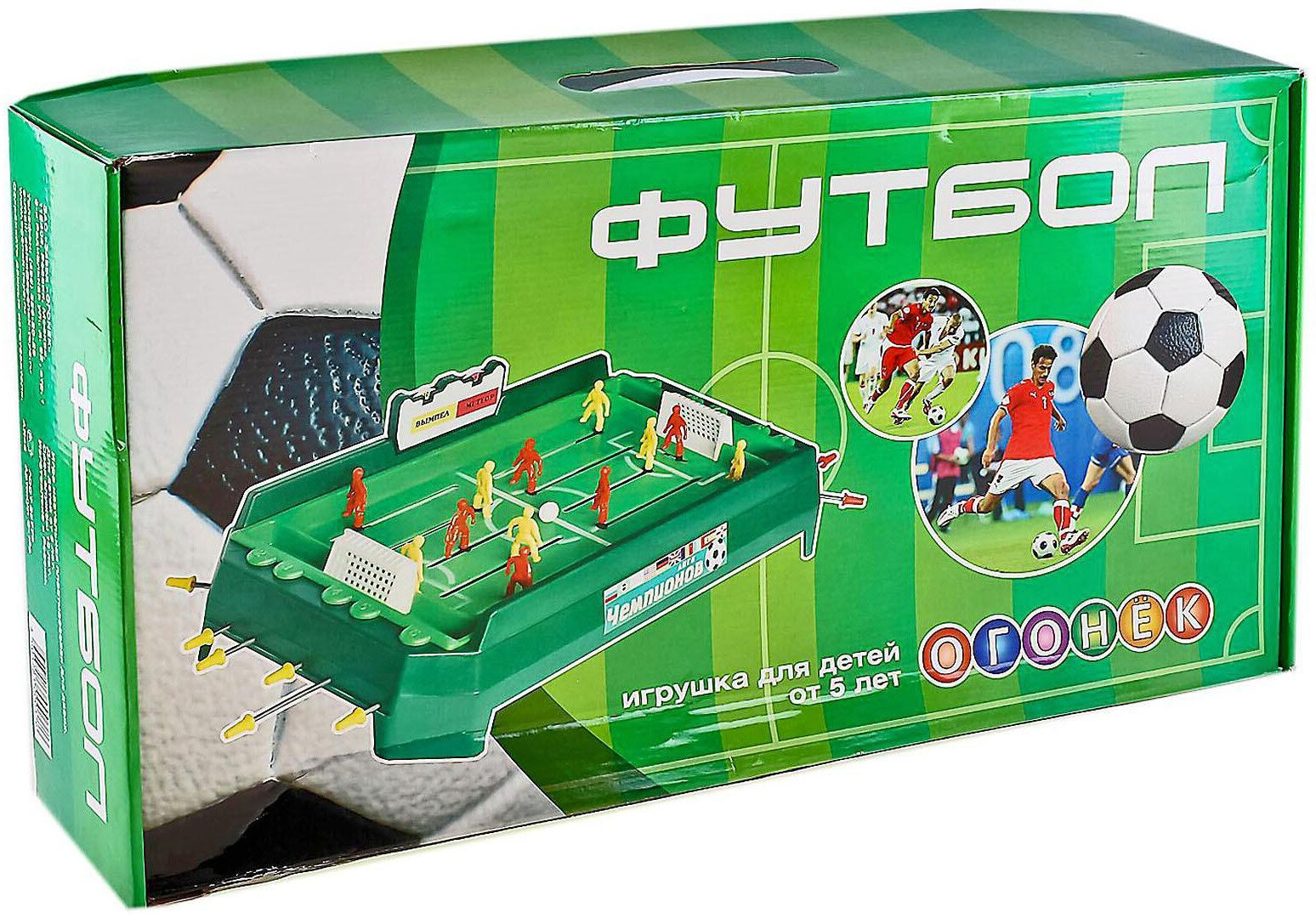 Развлекательная настольная игра "Футбол", набор с игровым полем и воротами, 12 фигурок футболистов + 2 фигурки мяча