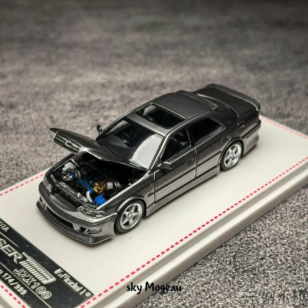 Машинка Model 1 & Focal Horizon 1:64 Toyota Chaser MK6(JZX100) Gunmetal