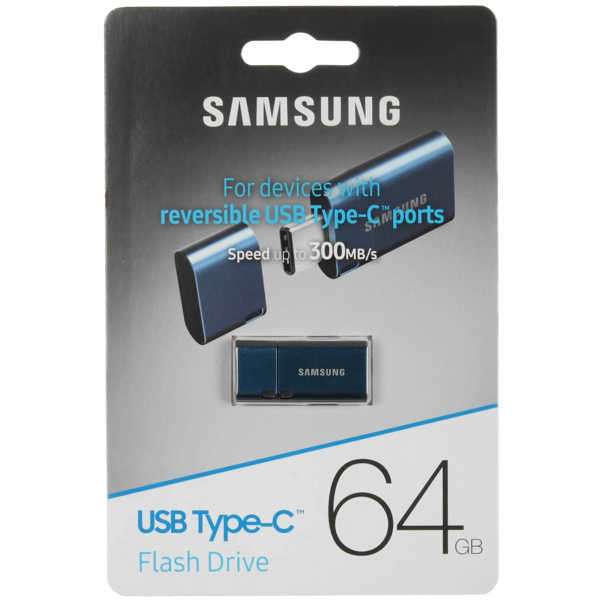Память USB Flash 64 ГБ SAMSUNG Type-C (MUF-64DA/APC) - USB3.2, USB Type-C, чтение до - 400 МБ/с