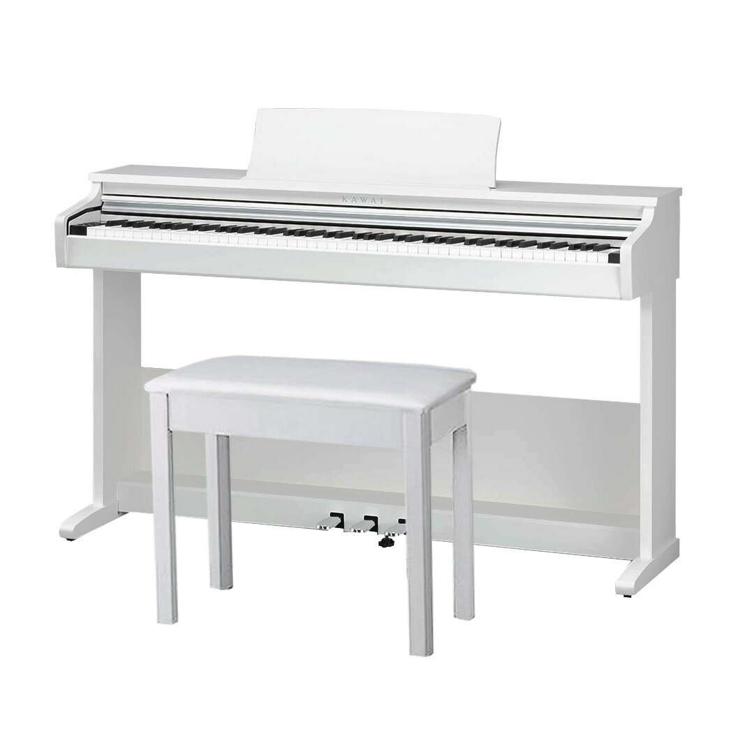 KAWAI KDP75 W - цифровое пианино, банкетка, 192 полифония, механика RHC, цвет белый