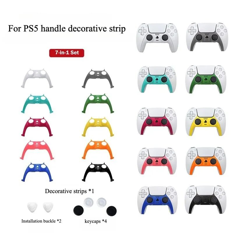 Декоративная полоса для PS5 контроллер ручки замена DIY Shell крышка чехол для Playstation 5 геймпад джойстик аксессуары