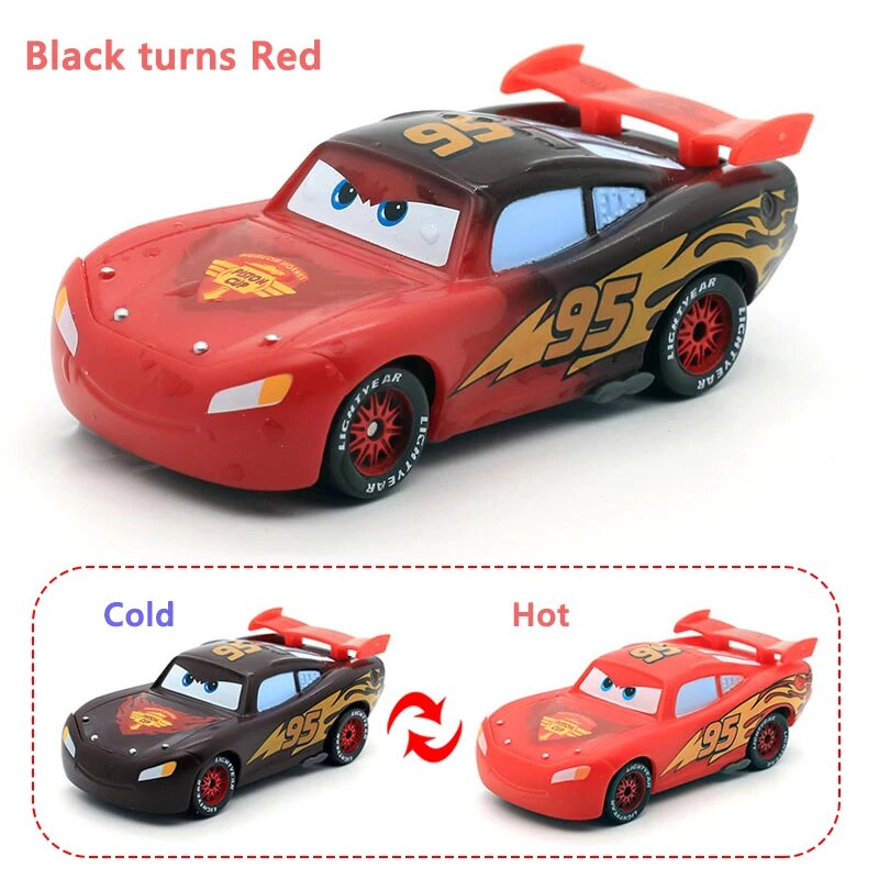 Игрушечные машинки Disney Pixar Cars меняющие цвет, TAKARA TOMY, 1:55 Красный, 01