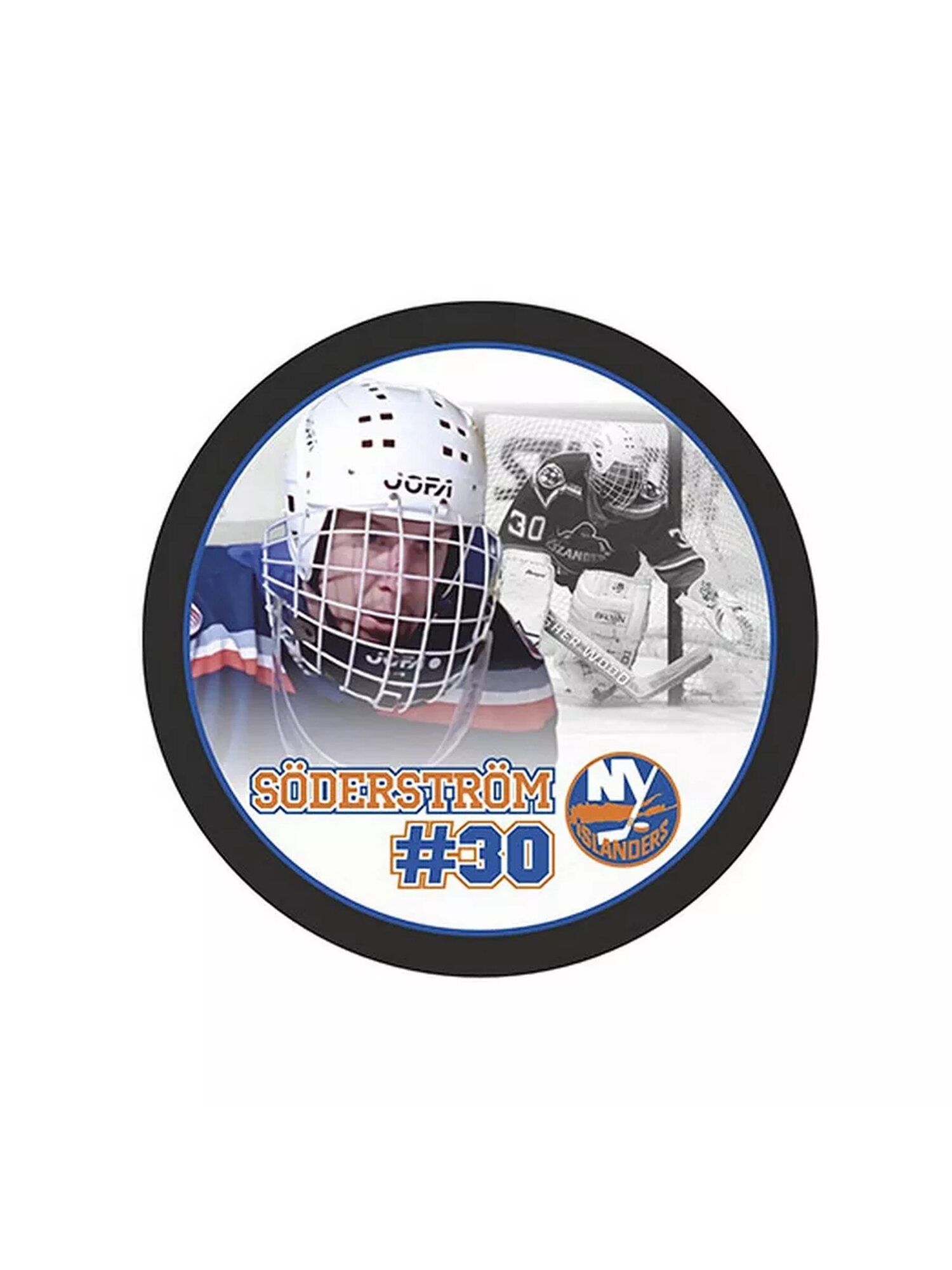 Шайба Sportfanat Игрок НХЛ SODERSTROM №30 Айлендерс 1-ст, 76 мм