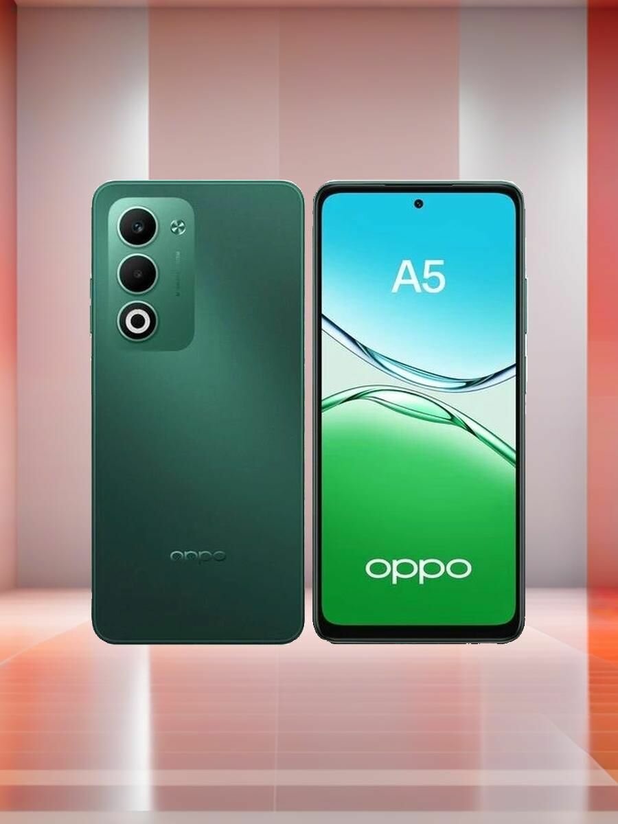 6.67" Смартфон OPPO A5 128 ГБ зеленый ядер - 8x(2.1 ГГц), 6 ГБ, 2 SIM, IPS, 1604x720, камера 50+2 Мп, NFC, 4G, GPS, 6000 мА*ч