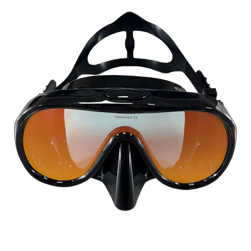 Силиконовая маска для дайвинга QYQ 160 Черный, black-golden