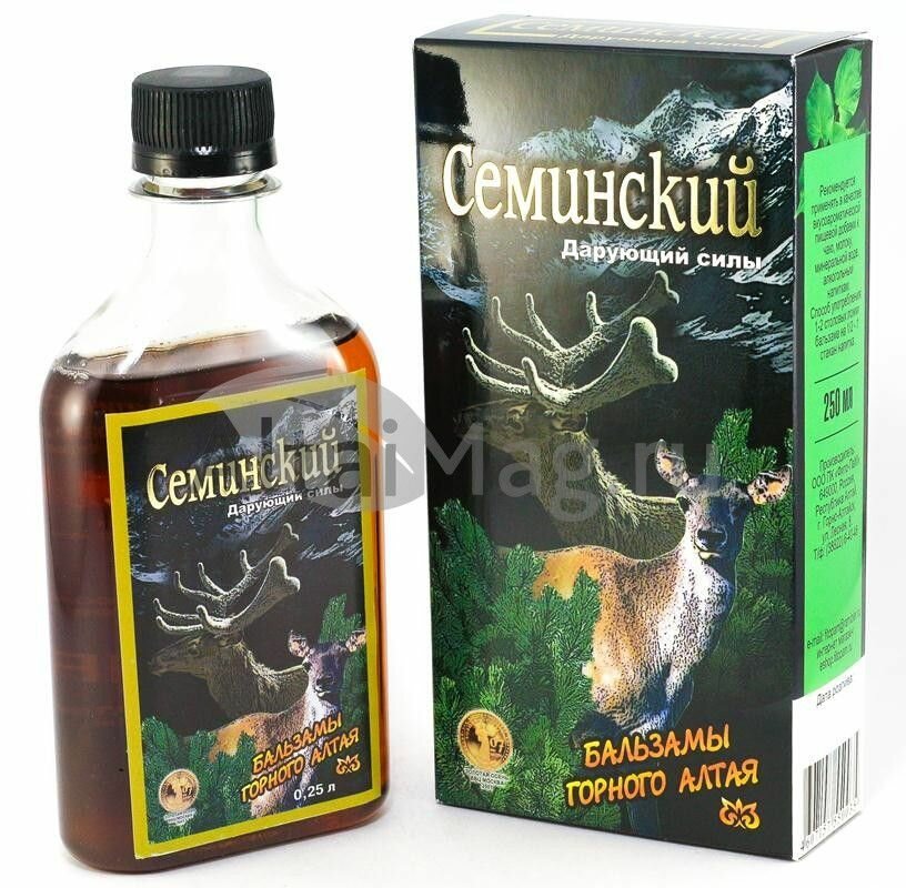 Питьевой бальзам Фито-Пам Семинский (дарующий силы) 250 мл, на травах, безалкогольный