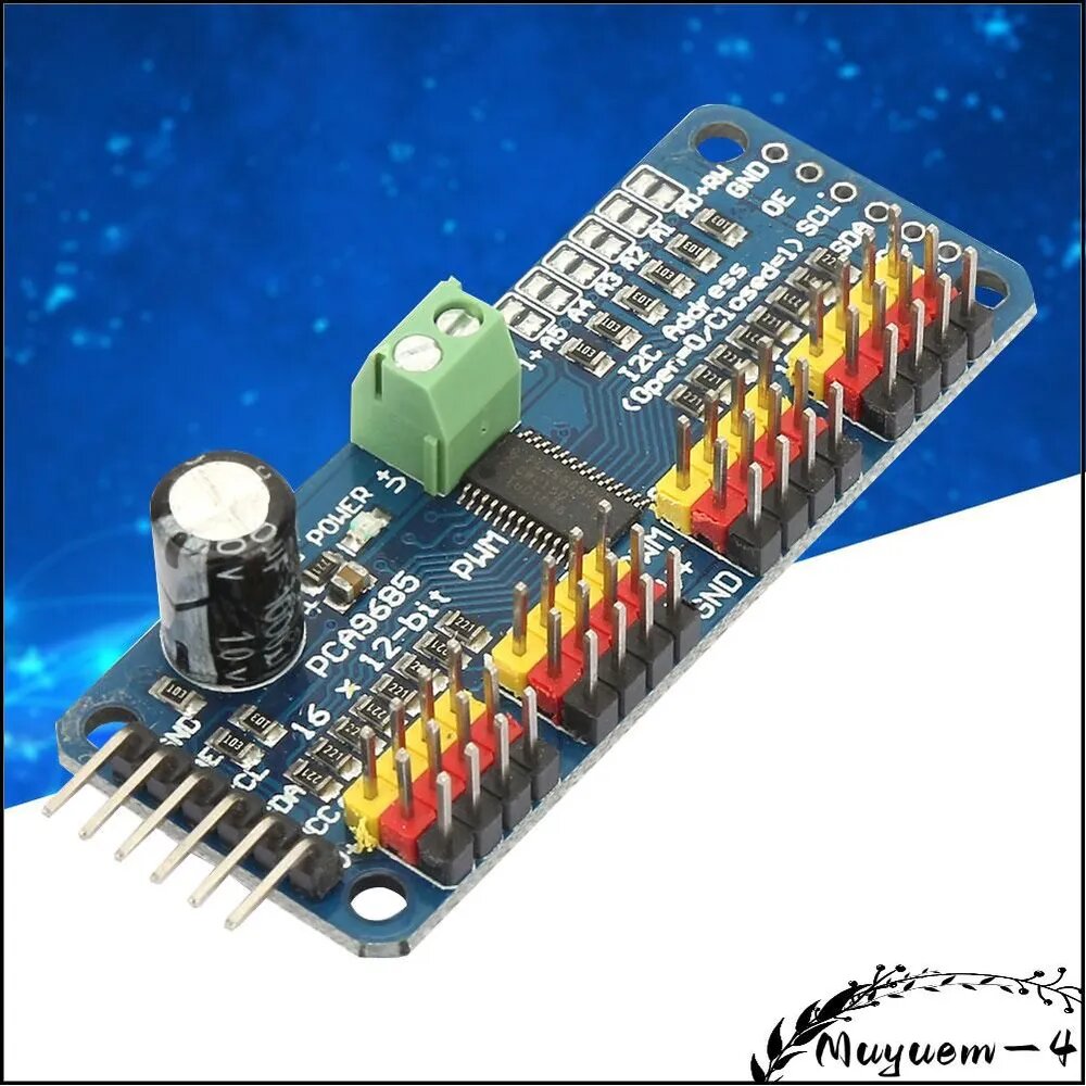 PCA9685 Driver Module, вход I2C для управления 16 сервомоторами, для автоматизации