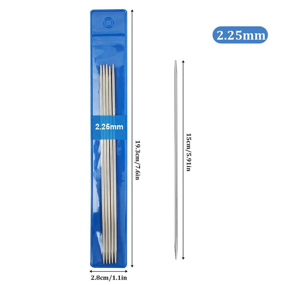 Двусторонние спицы из нержавеющей стали 15 см, набор 5 шт. 5Pcs-2.25mm