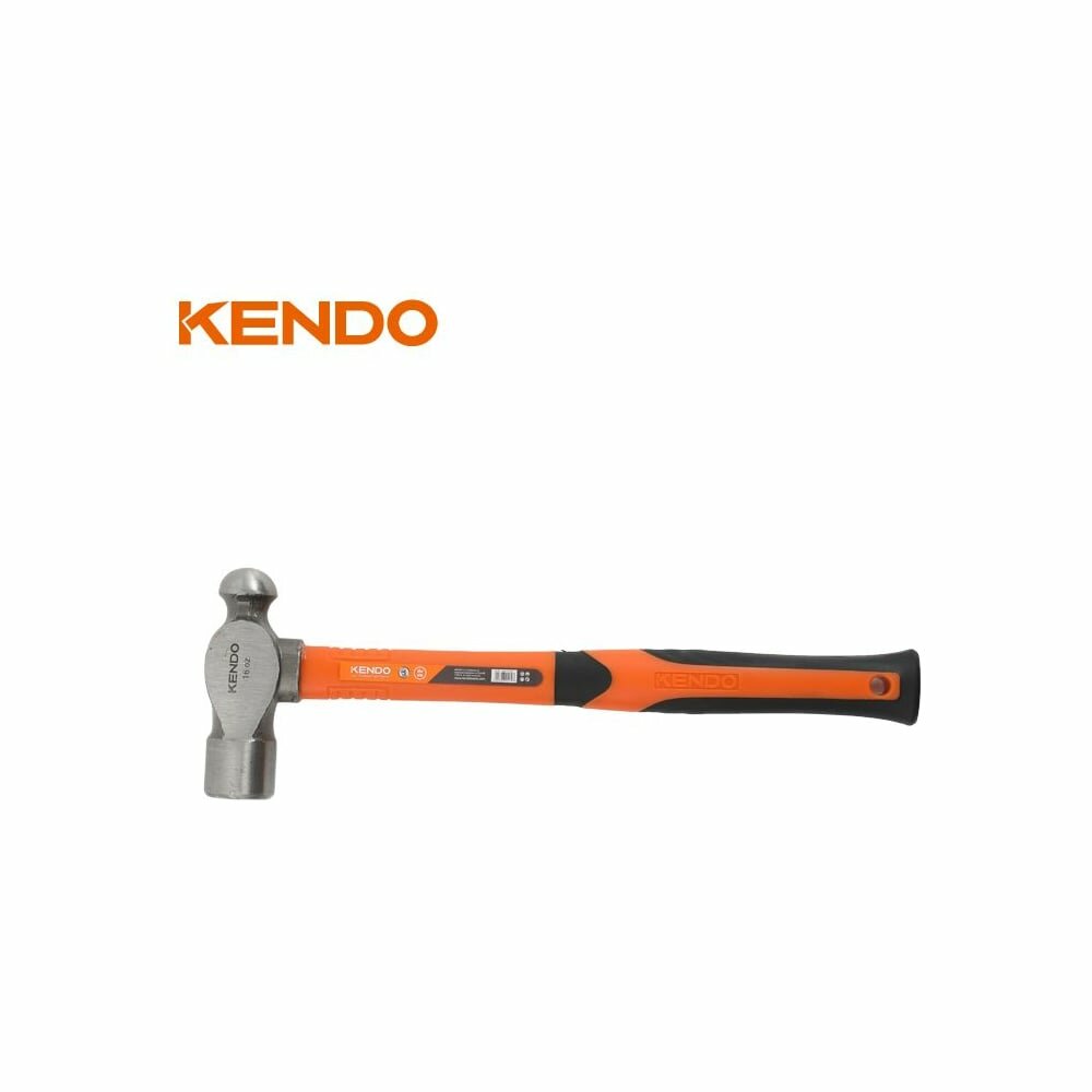 Молоток с круглым бойком KENDO с фибергласовой рукояткой, 450 г 25139 — фото 1
