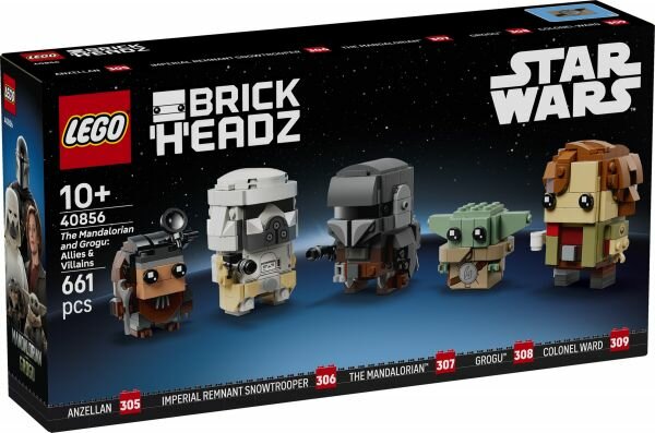 Lego 40856 BrickHeadz Мандалорец и Грогу: Союзники и противники