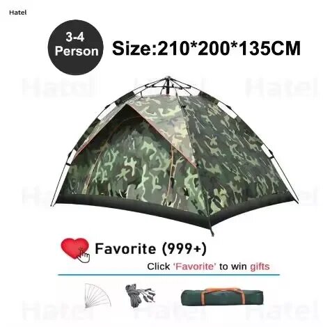Палатка Goture для 6-7 человек водонепроницаемая автоматическая 240*240*150 см двухслойная палатка для кемпинга на открытом воздухе Куполообразная палатка для семейного кемпинга Палатки для пар