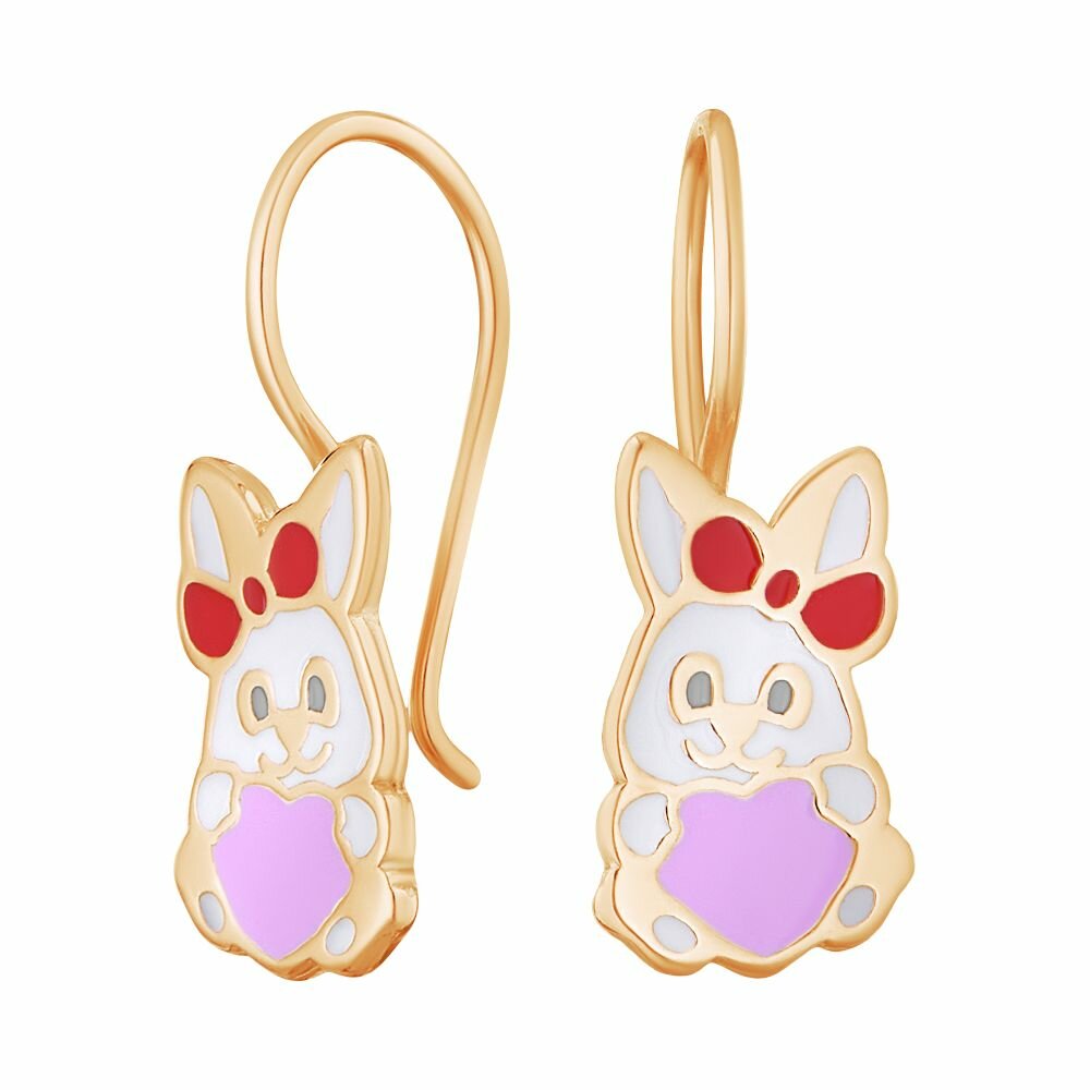Серьги, 925 проба, золочение
