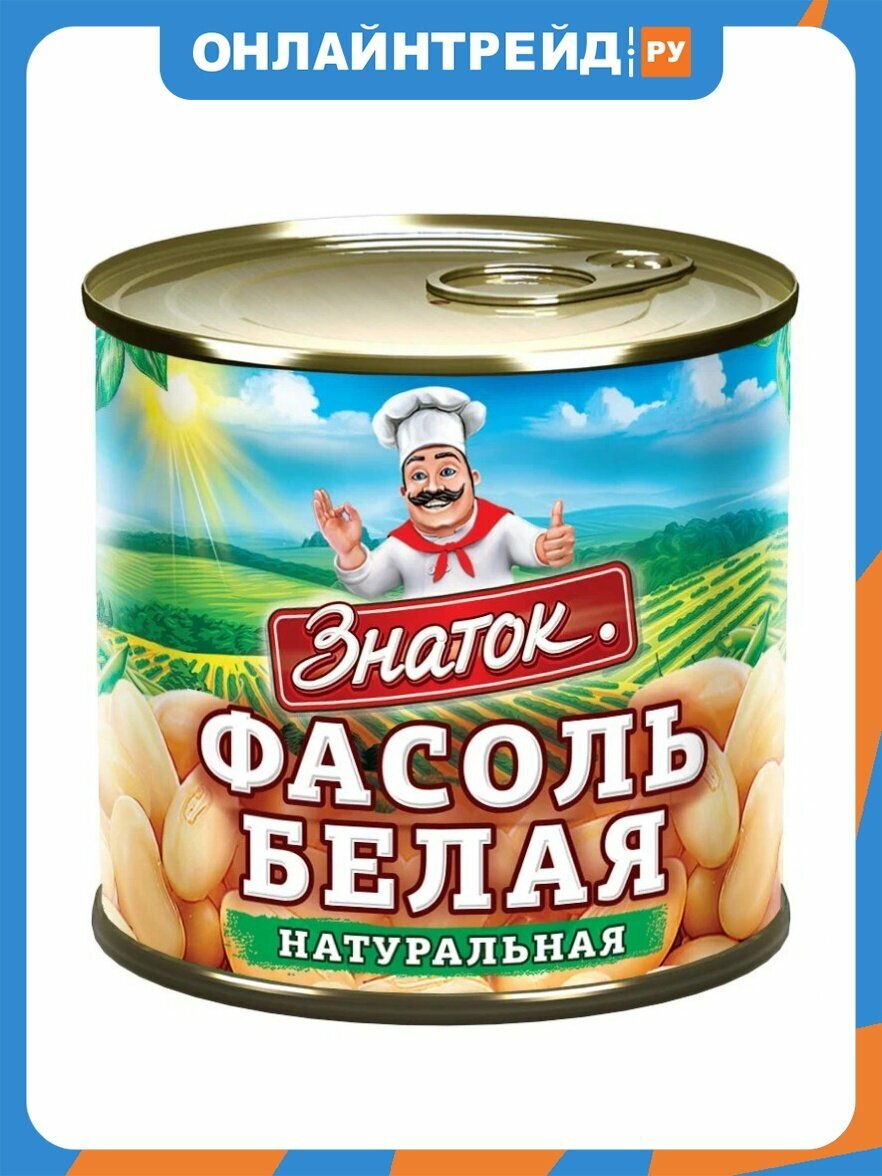 Фасоль Консервы Знаток Знаток белая в собственном соку 400 г