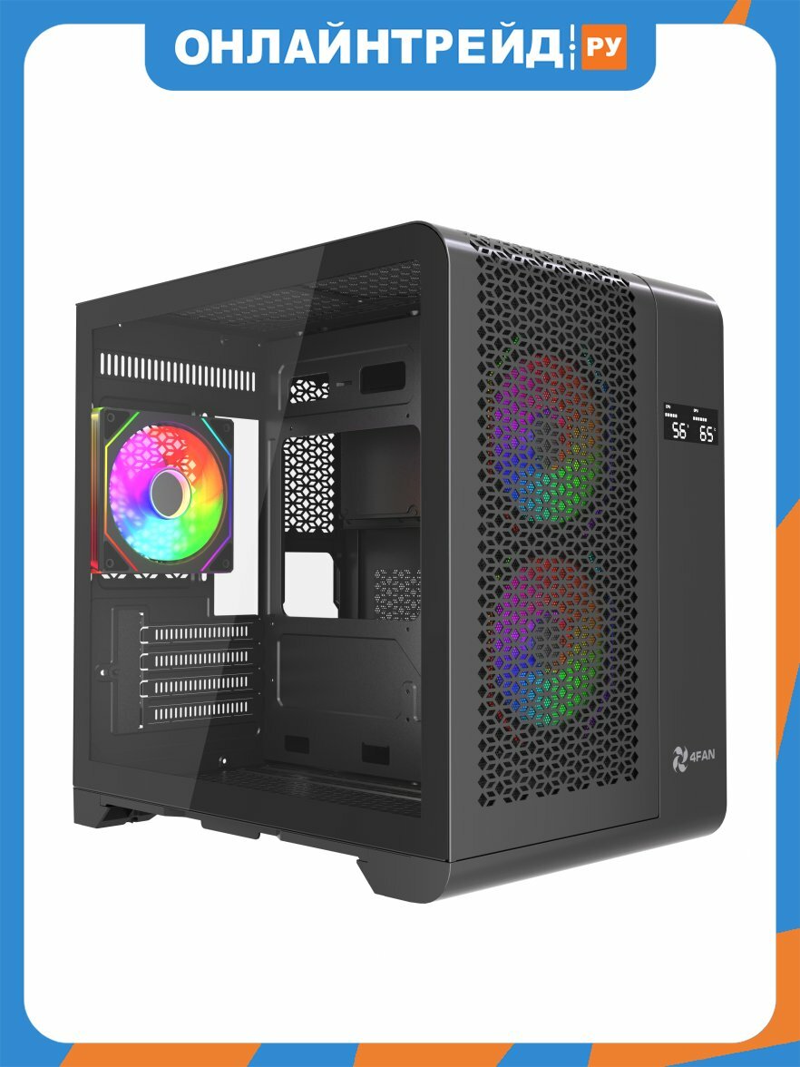 Корпус 4FAN XZ Bit, черный (3ARGB)