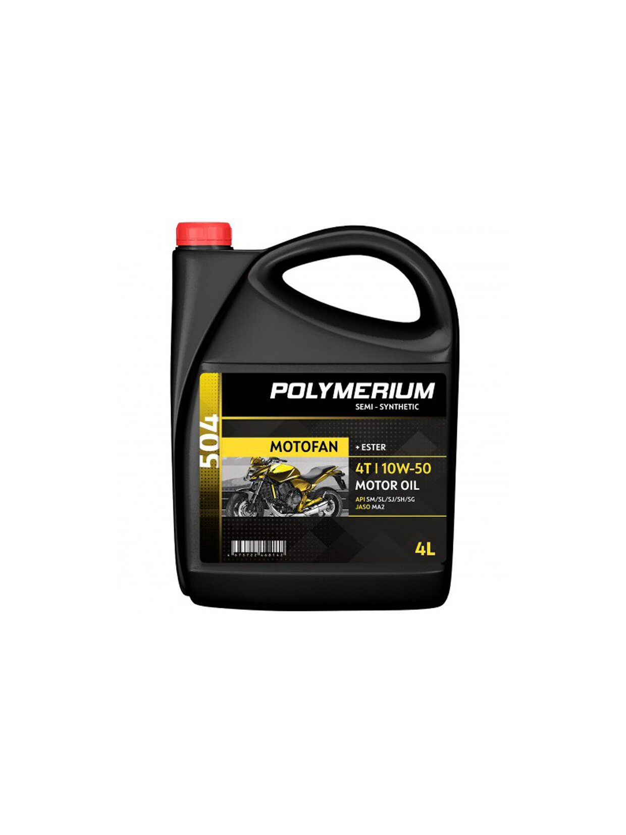 4л Моторное масло Polymerium 504 MOTOFAN, 10W-50, полусинтетическое, 4 л