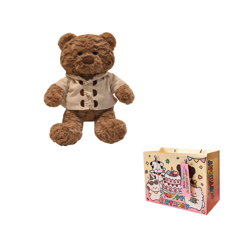 Плюшевая игрушка унисекс KUMAOYA Медвежонок, Beige Sweatshirt Bear, 38 см