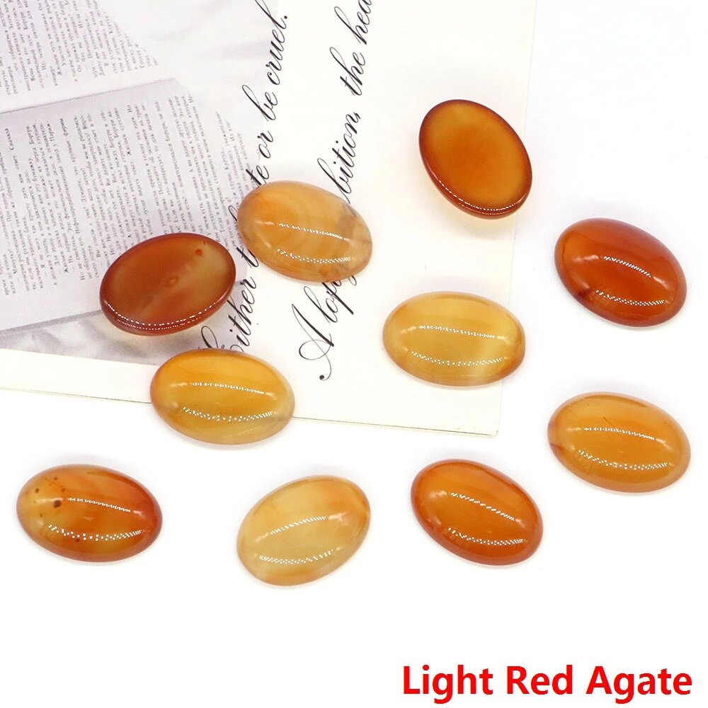 Кабошон черный камень 13x18 мм 5pcs, Light Red Agate
