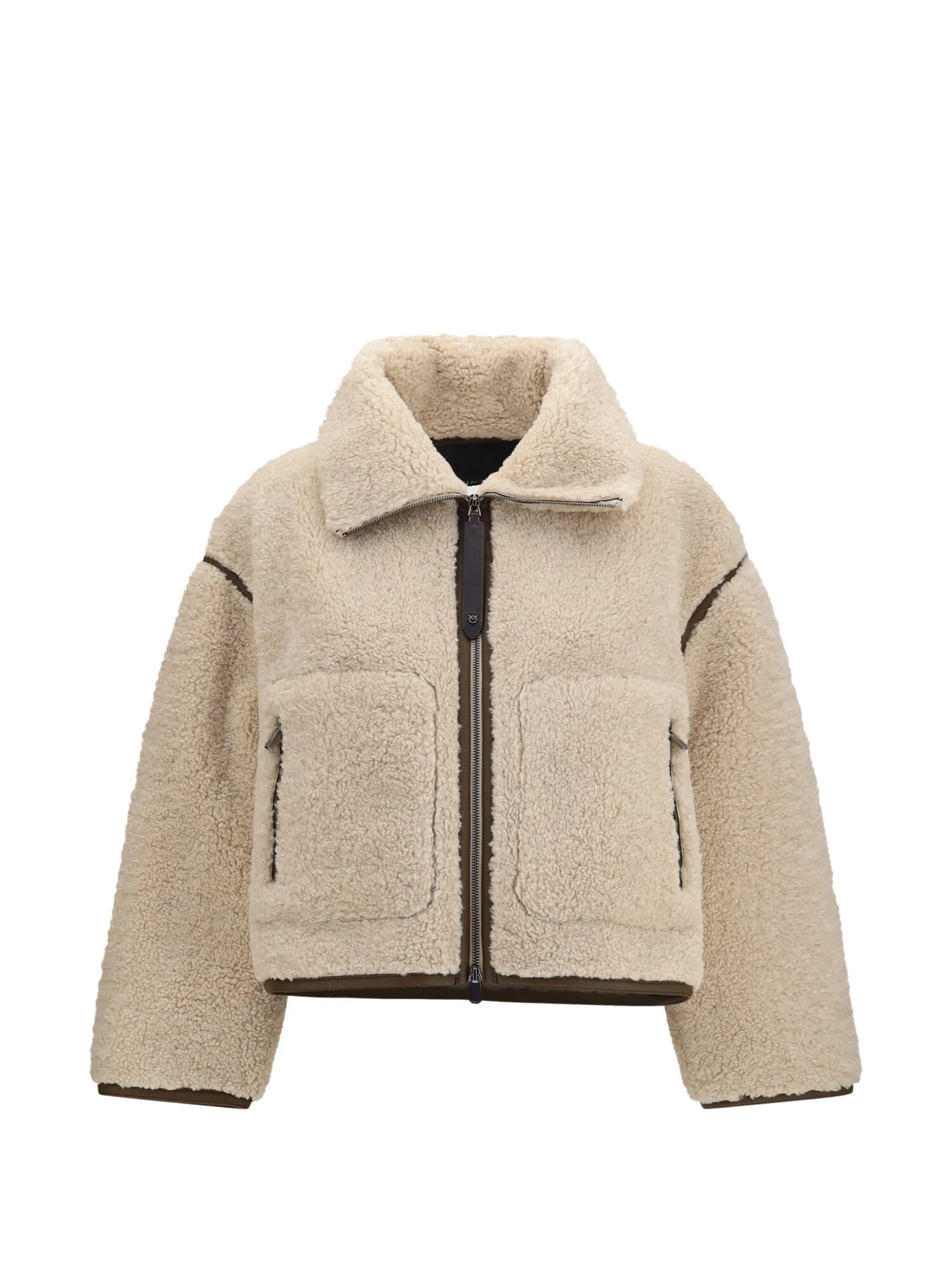 Куртка Faux-shearling faux-leather-trim jacket