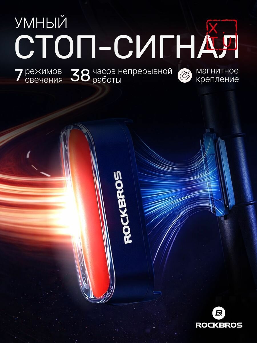 Фонарь для велосипеда задний аккумуляторный Стоп сигнал на велосипед