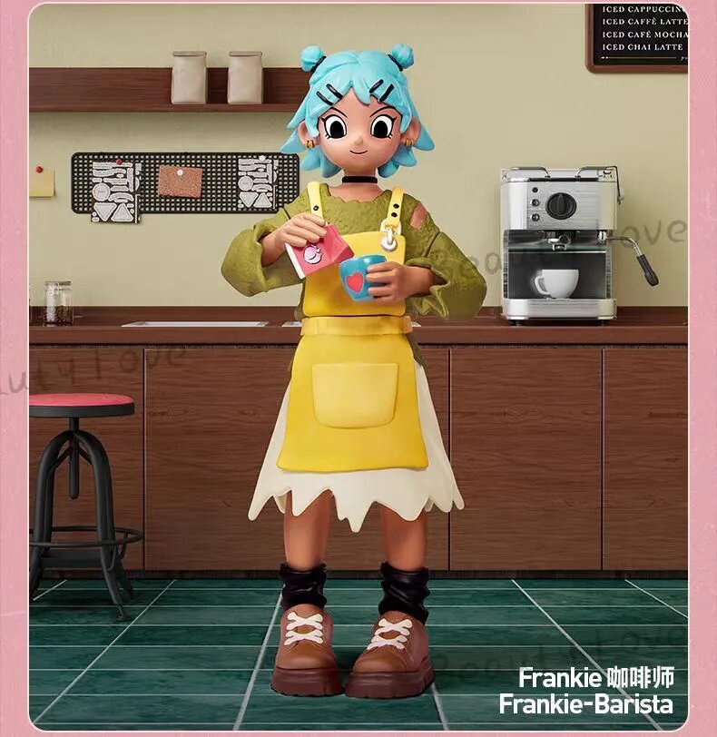 POPMART Слепые коробки с Peach Riot из серии Панк-экономика -Frankie-Barista