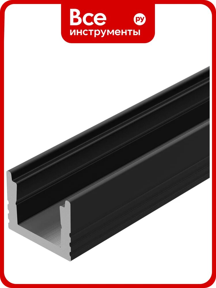 Профиль Arlight SL-MINI-8-H6-2000 ANOD BLACK 2 м 0 30522 030522 анодированный алюминиевый накладной профиль прямой