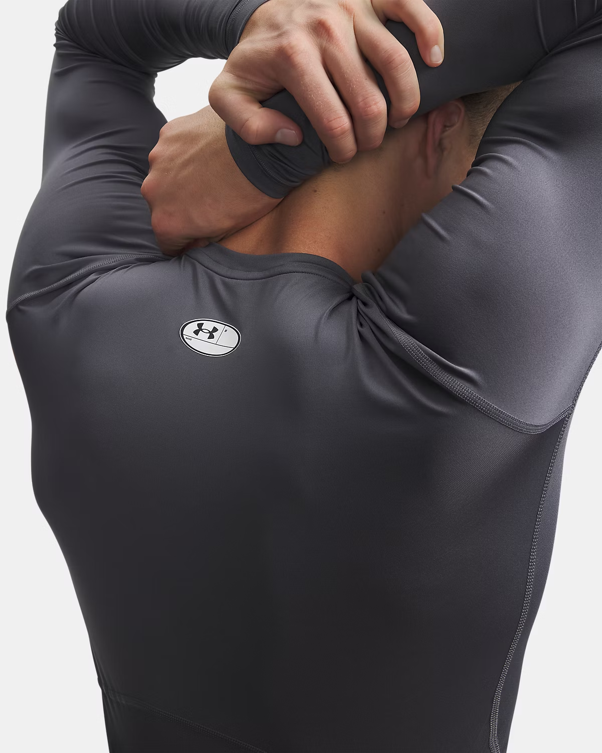 Лонгслив спортивный Under Armour HeatGear, размер SM, , серый — фото 1