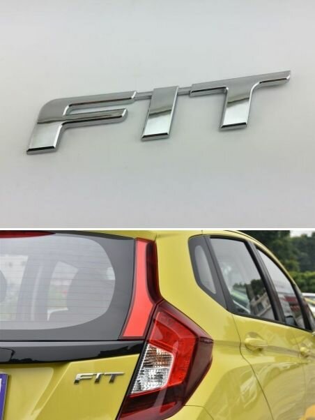 Задняя эмблема для Honda Jazz Fit GK хромированный логотип на крышку багажника
