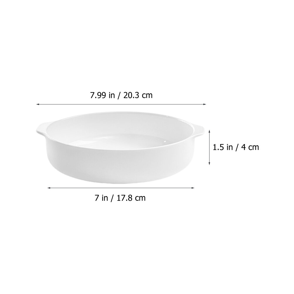 Блюдо Для Выпекания Из Керамики С Ручками Диаметр 20.3x17.8 Cм