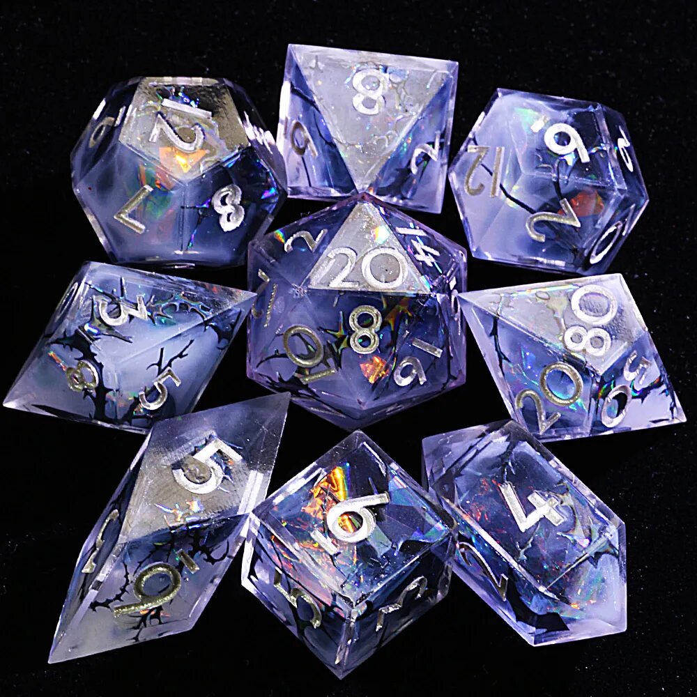 Наборы из 9 полиэдрических смоляных костей DD: Чёрный Шип Dice Sets Dungeons & Dragons RPG