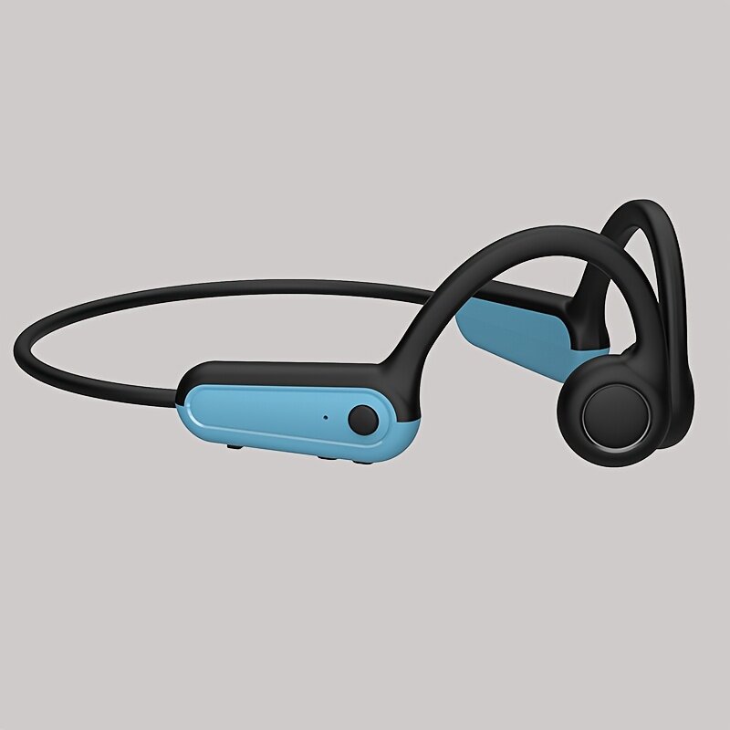 Беспроводные наушники с костной проводимостью True Wireless, открытый тип, с микрофоном, Type-C зарядка, увеличенное время работы, спортивные, черно-синие