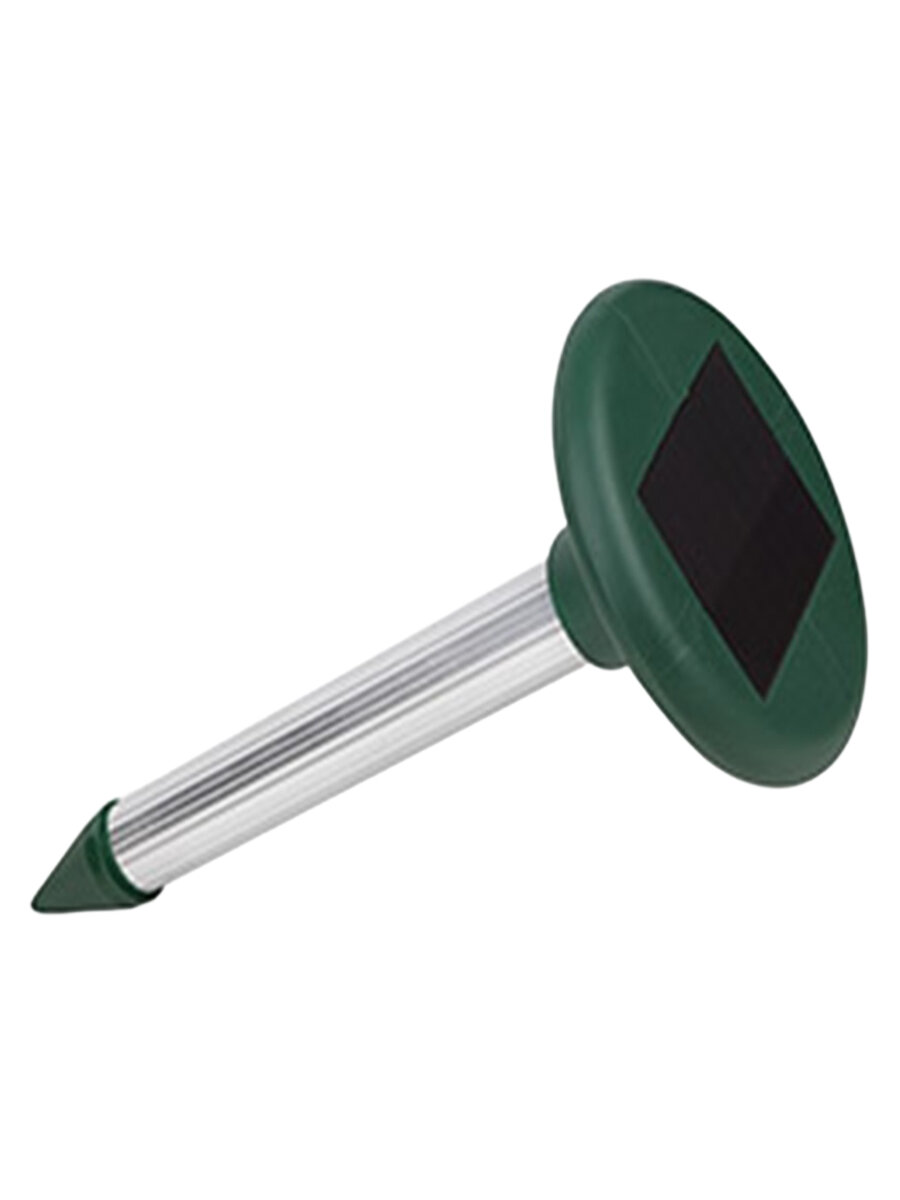 Отпугиватель кротов ультразвуковой на солнечной батарее комплект 2 шт, змей и грызунов садовый