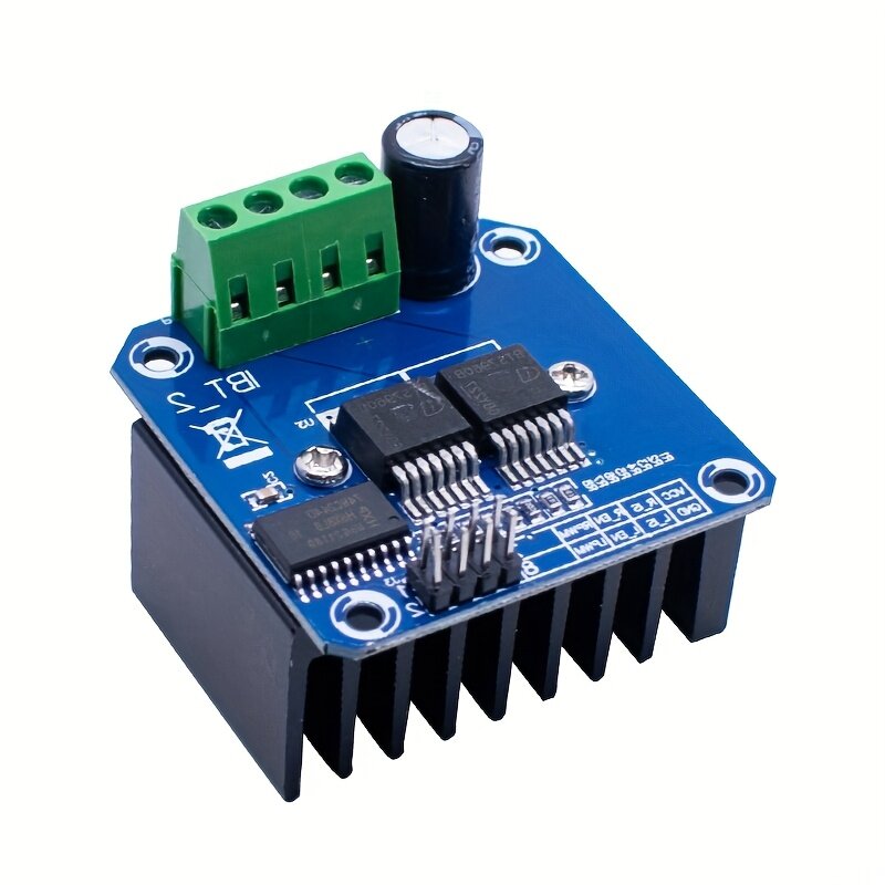 Высокомощный модуль драйвера двигателя BTS7960 43A (синий/медный) для Arduino, умный автомобильный драйвер, поддержка нескольких устройств, 1 комплект