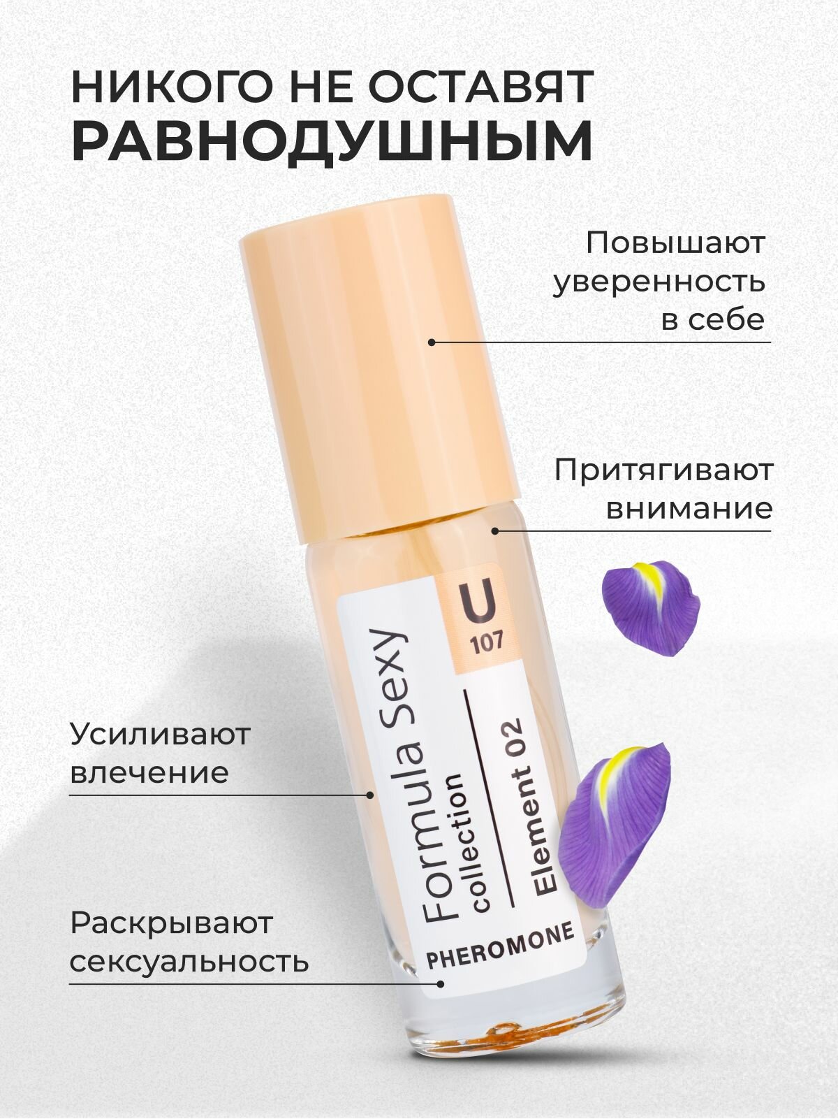 Туалетная вода унисекс с двойной порцией феромонов Formula Sexy collection Element 02 молекула амброксан свежий (U107) 30 мл. подарок девушке, женщине