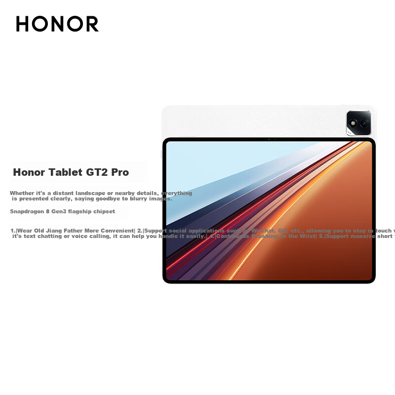 Планшет Honor GT2 Pro 12,5 дюйма 165 Гц 3К экран с защитой от усталости глаз игровой процесс чип Snapdragon 8 Gen 3