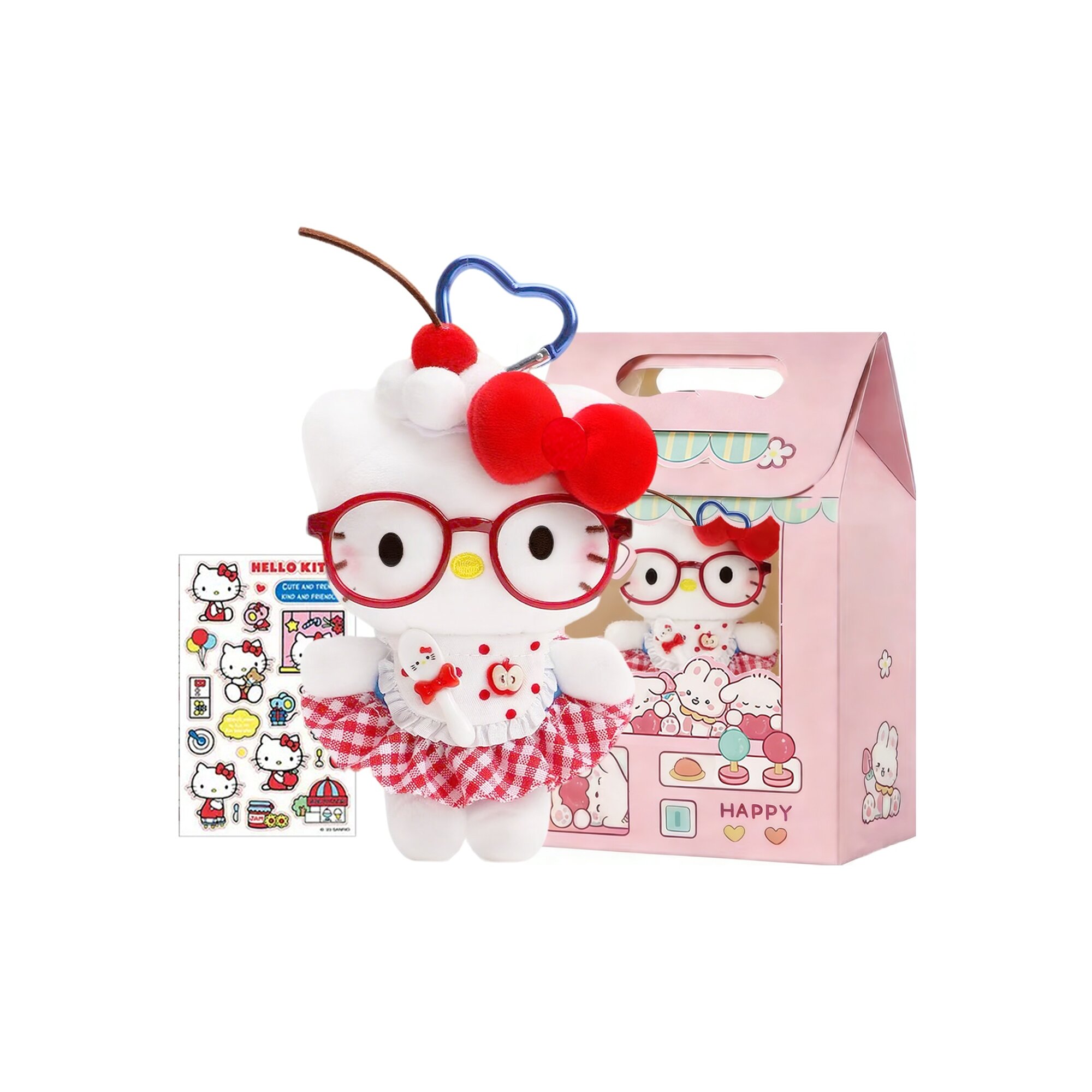 E-STRONG x HELLO KITTY Кукла Sanrio 50-летие Классический KT Мягкая игрушка Одежда для кукол Плюшевые брелки 13 см
