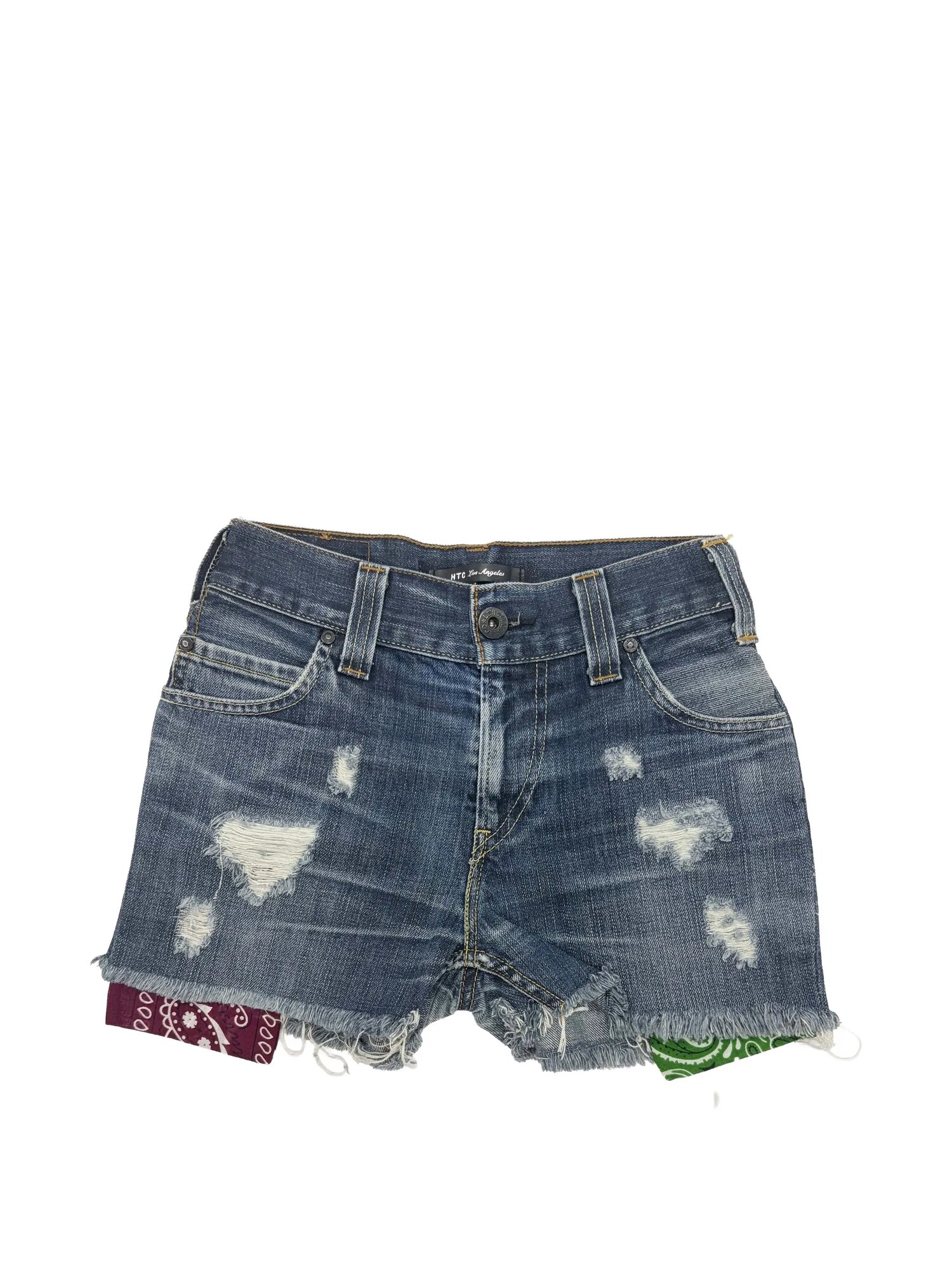 Шорты Distressed bandana-insert shorts