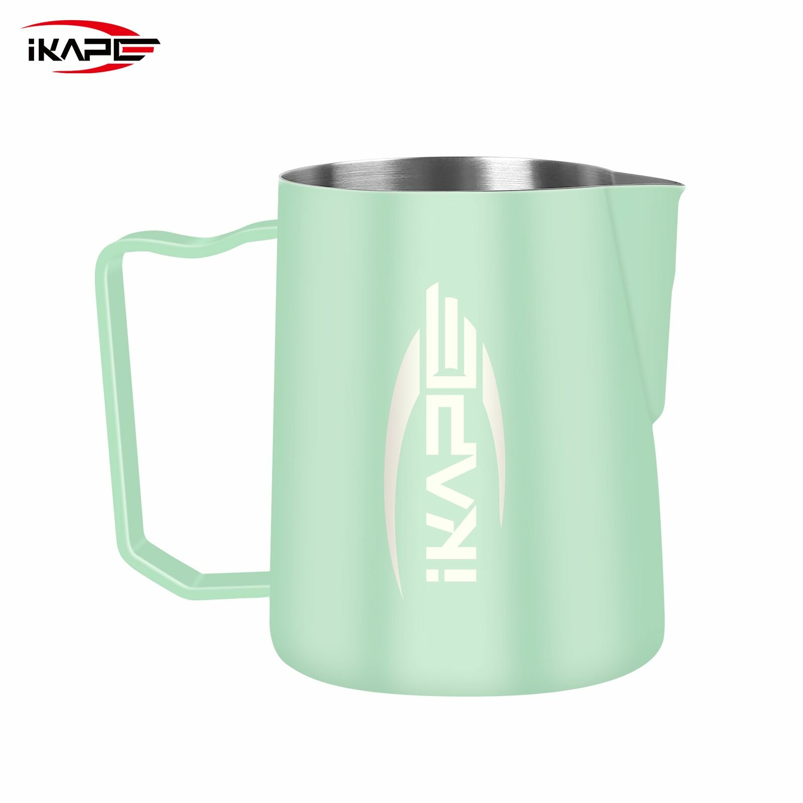 Питчер для молока, молочник IKAPE V2 Milk Pitcher 450 мл, светло-зелёный, острый носик