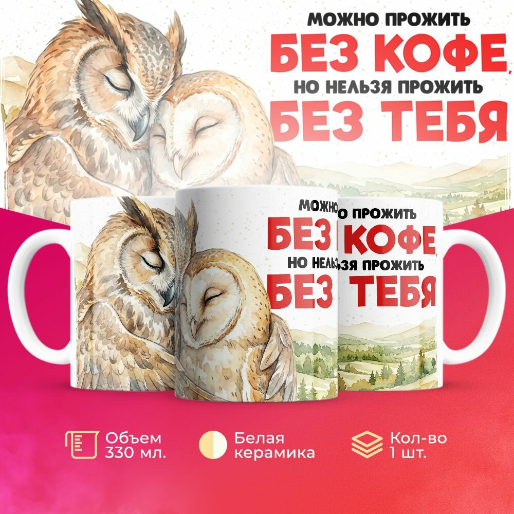 Кружка второй половинке на 14 февраля "это мы, совы"