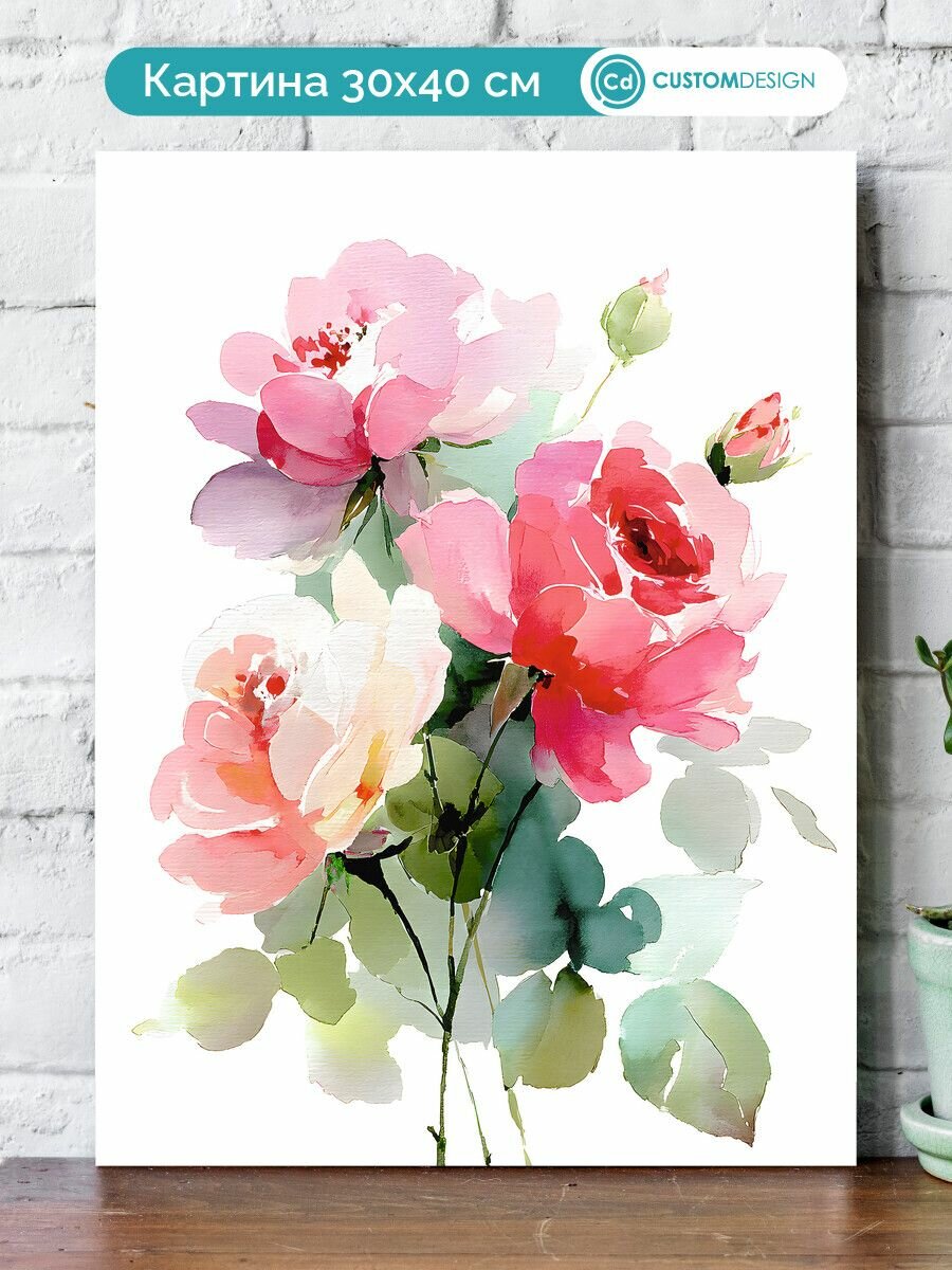 Картина на стену для интерьера Розы 30x40 см
