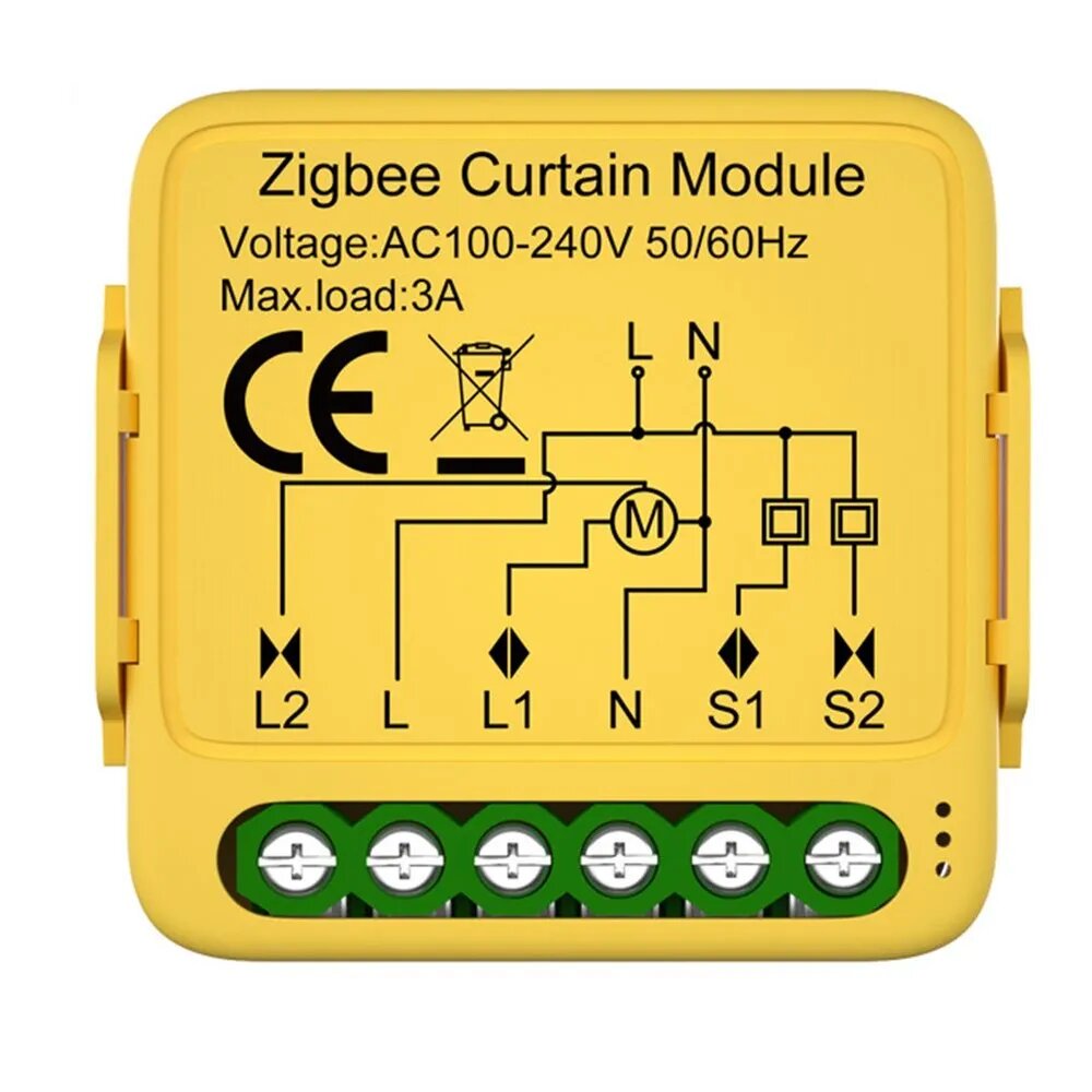 Модуль Переключателя Штор Tuya Zigbee С Подключенным Двигателем Рольставней