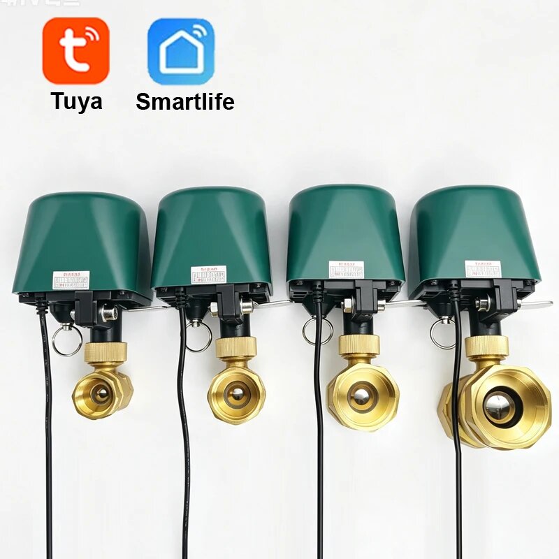 Умный шаровой клапан для воды Zigbee/Wi-Fi 1/2"-1" Tuya/Alexa/Google DN20 EU plug, Zigbee Version