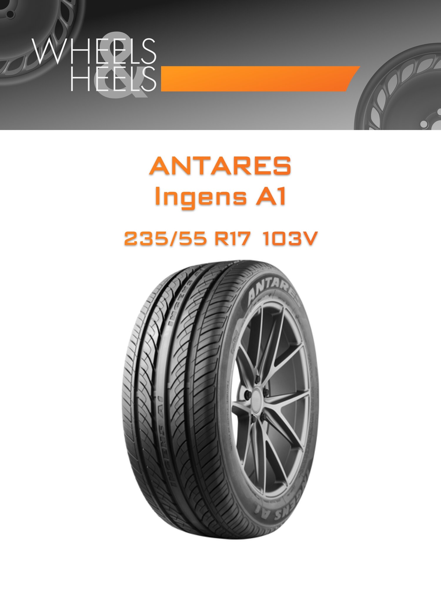 Шина автомобильная Antares Ingens A1 235/55 R17 103V XL SUMMER, летняя, универсальная