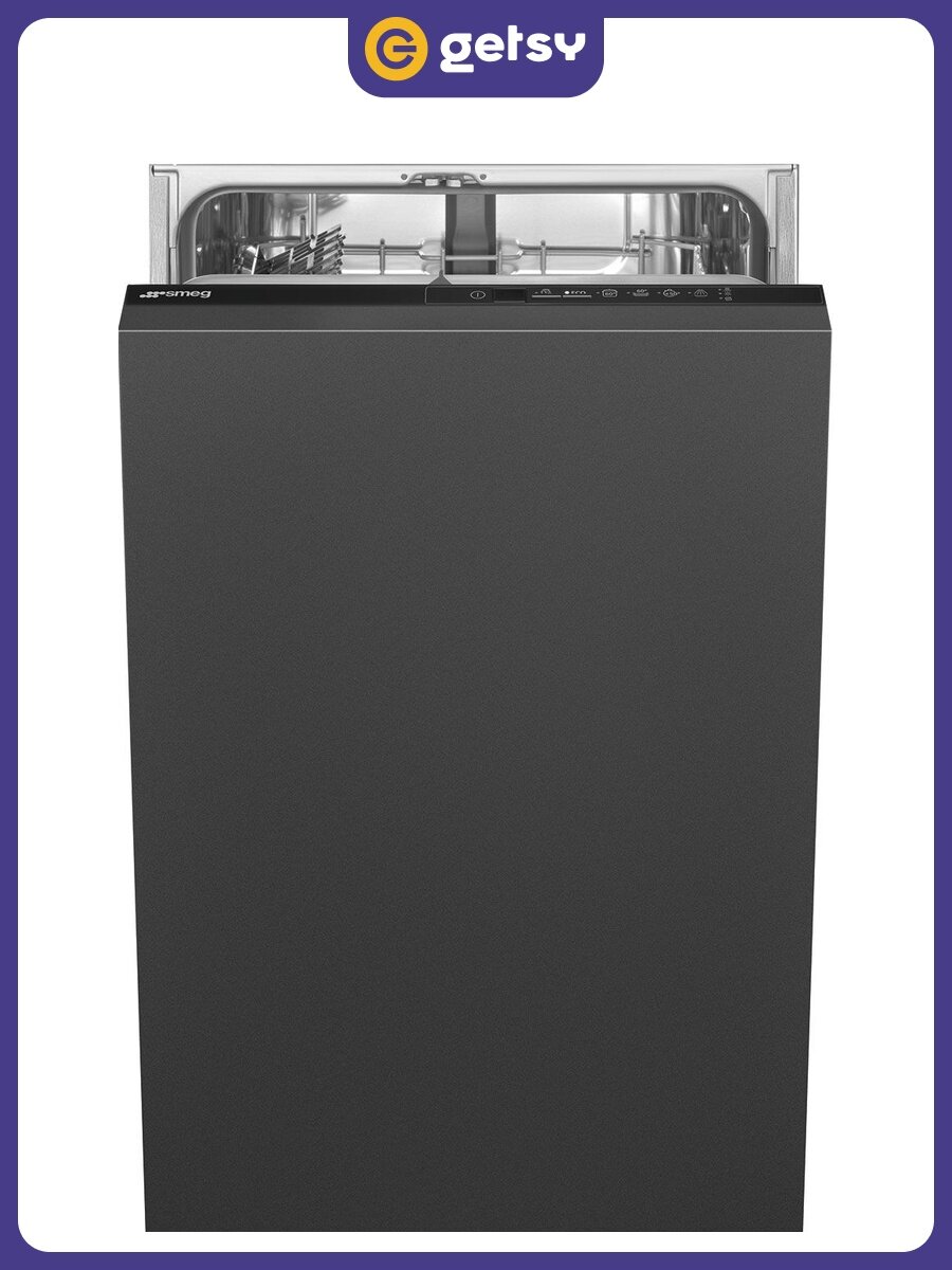 Встраиваемая посудомоечная машина Smeg ST4512EIN, 45 см, 9 комплектов, 5 программ, защита от протечек